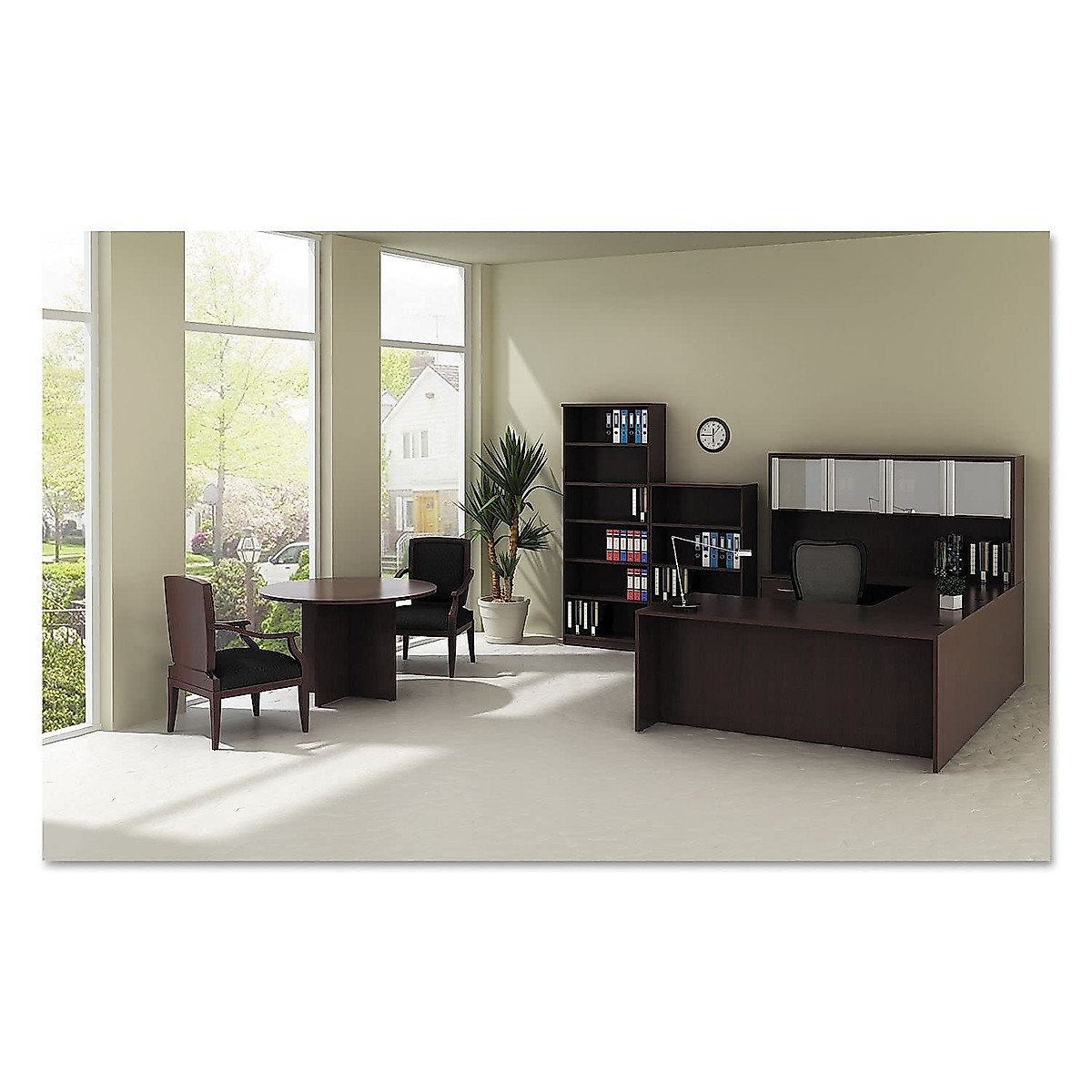 Alera ALEVA204224ES Valencia Series 41.38 in. x 23.63 in. x 30 in. Mobile Workstation Desk - Espresso