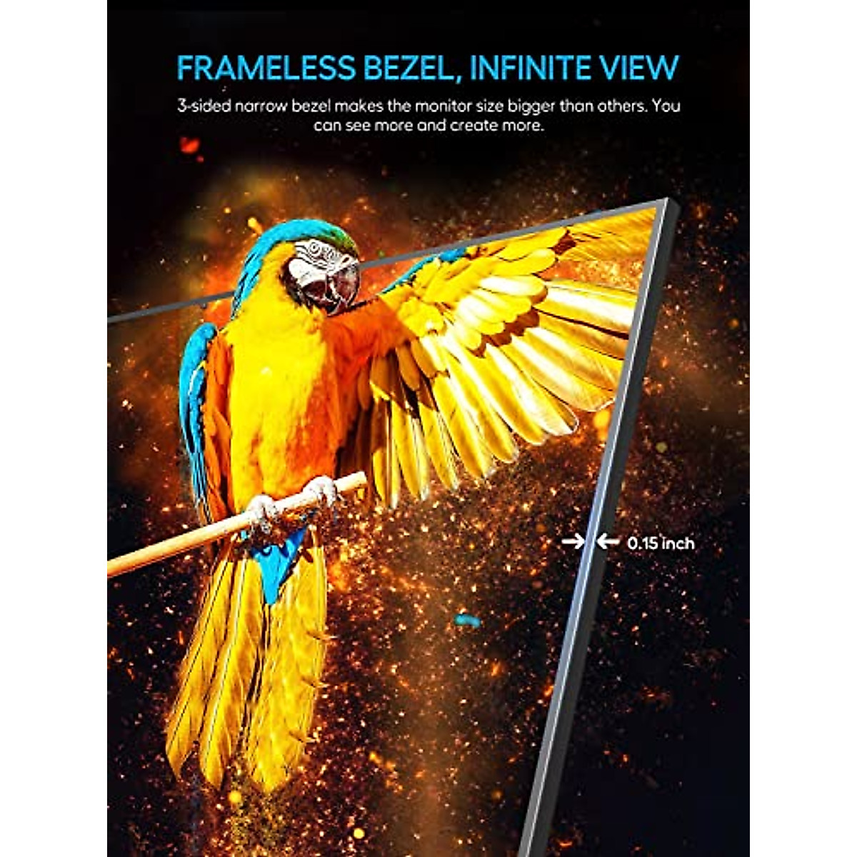 UPERFECT Portable Monitor 17.3’’ 1080P, Frameless Portable Screen IPS HDR Eyecare USB C Gaming Monitor 1920X1080 with VESA, Ultra-Wide & Lightweight Extended Monitor