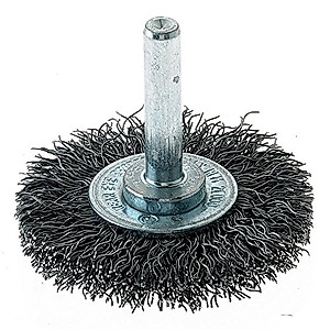 Mercer Industries 182020 - 2" x 1/4" Shank Crimped Wire Wheel, .014 Carbon Steel Wire