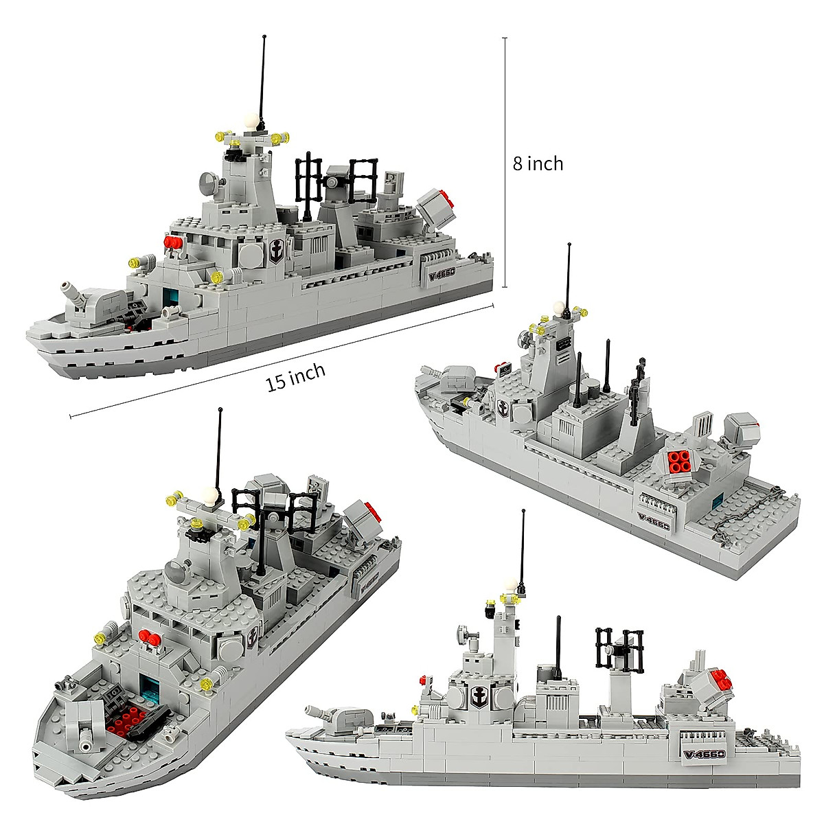 SUNHABI Boys Toys 10-12 Years Old Toys for Boys Age 8-10 7-8-9-10 Military Battleship Building Toys Compatible with Lego Sets for Boys 8-14 Gifts for 10+ Year Old Boys 10 Year Old Boy Gifts