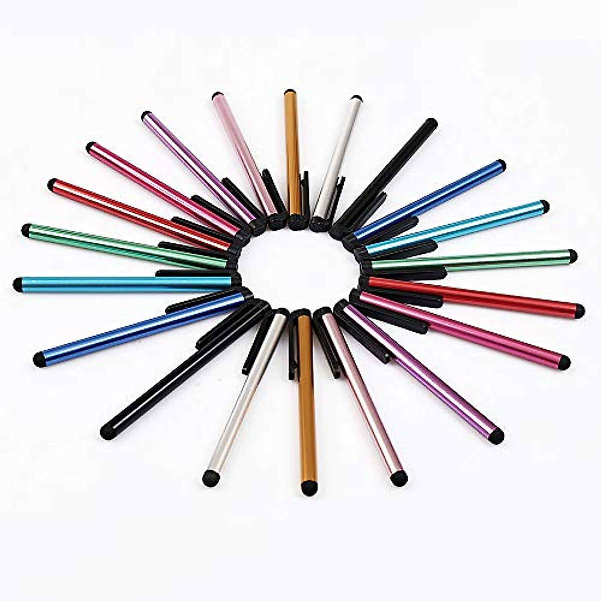 homEdge Slim Stylus Pen Set of 20 Pack, Universal Stylus Compatible with All Device with Capacitive Touch Screen – 10 Color