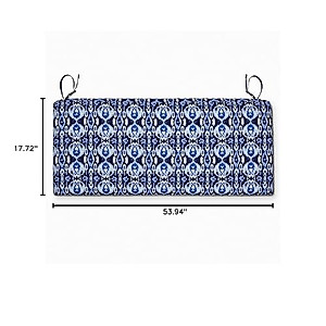 Vera Bradley by Classic Accessories Water-Resistant Patio Bench Cushion, 54 x 18 x 3 Inch, Ikat Island, Patio Furniture Cushions