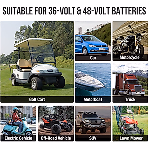 Dght Golf Cart Charger, 36V 18 Amp /48V13 Amp Lead-Acid Lithium Lifepo4 Battery Charger, Yamaha Golf Cart Charger