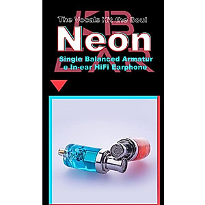 KBEAR NEON in Ear Monitor,Knowles 29689 Full Frequency BA HiFi Wired Headphone Earbuds, BA UV-Curing Resin Cavity Noise Cancelling Earphone Earbuds Without Mic for Audiophile(No Microphone,Violet)…