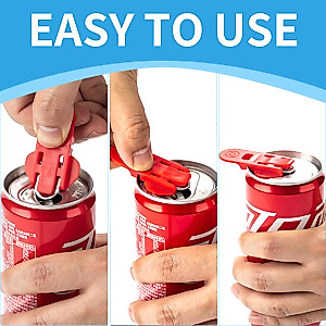 Easy Can Opener, 6-Pcs color soda beer can opener and beverage can cover protector,Premium Plastic Shields.