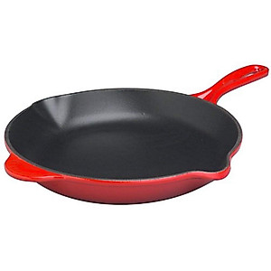 Le Creuset Enameled Cast-Iron 10-1/4-Inch Skillet with Iron Handle, Cherry