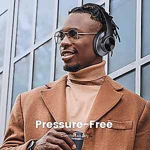 OneOdio A10 Hybrid Active Noise Cancelling Headphones, Wireless Over Ear Bluetooth Headphones, Hi-Res Audio Sound, Deep Bass, 45H Long Playtime, Wireless & Wired 2-in-1 Ideal for Travel Home Office