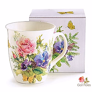 BURTON & BURTON Porcelain MUG ABUNDANT BLOOMS Holds 16 oz.