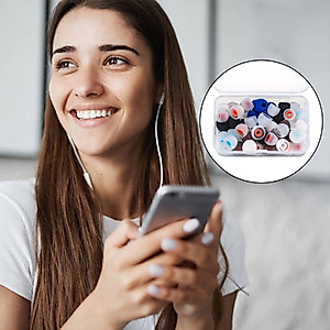 48 Pcs Earbuds Replacement Tips Silicone, Earbud Tips Earpads Replacement, Silicone Replacement Earbuds Tips for Bluetooth Earphones, 3 Sizes S/M/L, 8 Colors