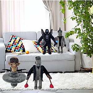 Lianxiaw Skibidi Toilet Toy Plush, Cameraman Plush and Speakerman Plush Set for Kids and Collectors, Horror Game Stuffed plushies Doll Toys Collectible Gifts for Kids Fans Aldults Birthday