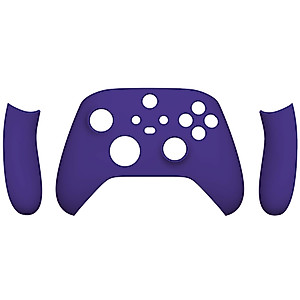 eXtremeRate Side Rails Grips Shell for Xbox Series X & S Controller, Purple Soft Touch Grip Custom Accessories Back Panels Cover Faceplate for Xbox Core Wireless Controller [Controller Excluded]