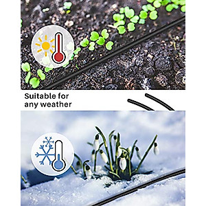 MoHern Drip Irrigation Tubing, 100 Feet 1/4 Inch Drip Line Irrigation Hose with 20 Pcs Drip Irrigation Parts, Drip Irrigation Kit