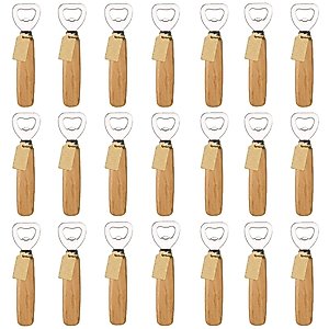 Sanpink Bartender Bottle Openers, Beer Bottle Openers, Cider, Soft Drinks -Wood Handle Handheld (set of 21)