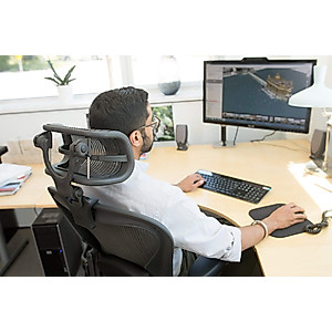Engineered Now The Original Headrest for The Herman Miller Aeron Chair (H4 for Classic, Carbon)