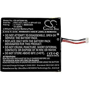 3.7V Battery Compatible with Nintendo HAC-003, HAC-A-BPHAT-C0, HAC-S-JP/EU-C0, Switch HAC-001