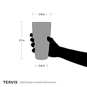 Tervis Made in USA Double Walled University of Michigan UM Wolverines Insulated Tumbler Cup Keeps Drinks Cold & Hot, 24oz, Big M