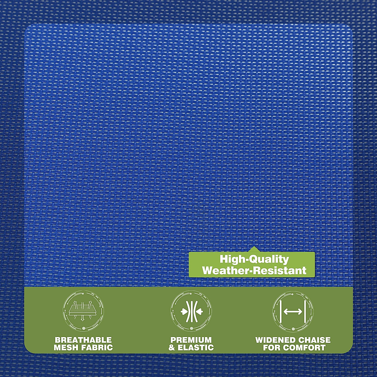 Yardenaler Outdoor Foldable Chaise Lounge Chair with Detachable Pillow & Pocket, Portable Tanning Chair with 4 Position Adjustable Back, Patio, Beach and Pool, Blue