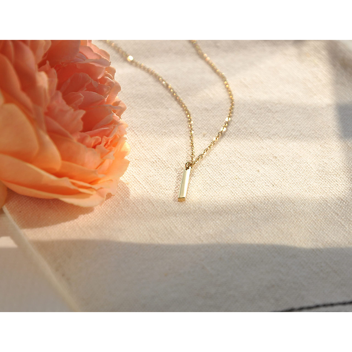 Aghfacy Dainty Bar Necklace for Women | Cute Bar Pendant Choker | Bar Necklace Gold | Tiny Bar Pendant Necklaces | Layered Bar Necklace