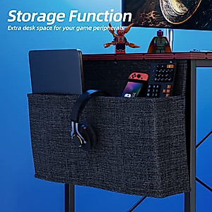 Homall L Shaped Gaming Desk, 47" Computer Desk with Carbon Fiber Surface, Home Office Writing Workstation with Space-Saving Corner, Easy to Assemble, Black