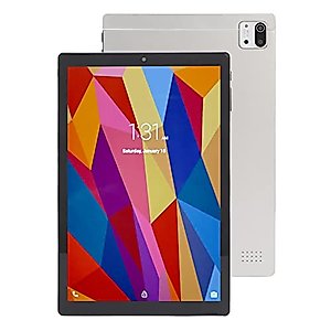 10.1 Inch 2.4 5G WiFi PC Tablet, 1960x1200 IPS 8 Core CPU HD Tablet for 11, 6GB RAM 128GB ROM Type C Tablet with Dual Camera for Daily Life