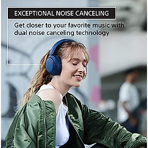 Sony WH-XB910N EXTRA BASS Noise Cancelling Headphones, Wireless Bluetooth Over the Ear Headset with Microphone and Alexa Voice Control (Renewed)