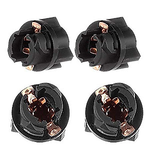 BlyilyB 10-Pack T5 37 74 LED Bulb With Twist Lock Socket PC74 PC37 Dashboard Instrument Panel Gauge Cluster Light