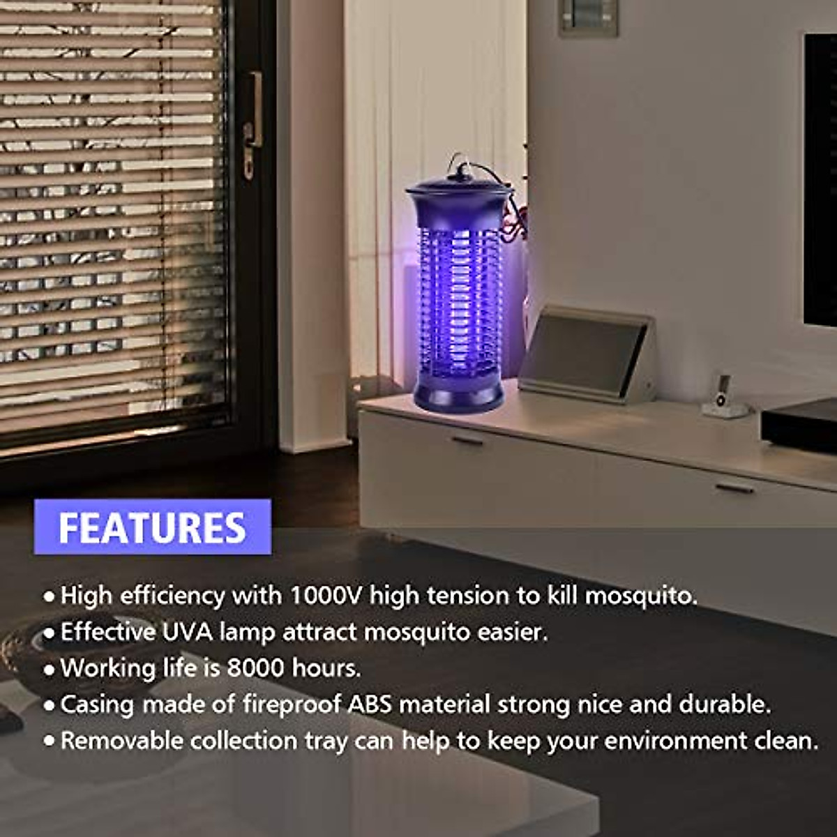 LINKPAL Electric Bug Zapper, Powerful Insect Killer, Mosquito Zappers, Mosquito lamp, Light-Emitting Flying Insect Trap for Indoor