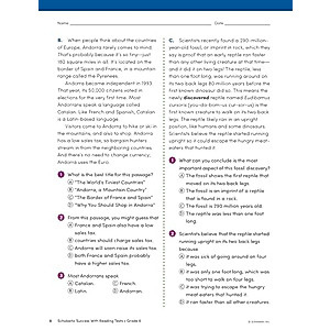 Scholastic Success with Reading Tests Grade 6 Workbook (Scholastic Success; Grade 6)