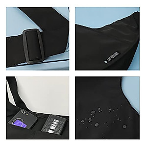 GAI Dumpling Bag Hobo Bags Unisex Canvas Crossbody Tote Large Handbags Student Shoulder Bag (Black)