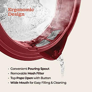 Speed-Boil Water Electric Kettle, 1.7L 1500W, Coffee & Tea Kettle Borosilicate Glass, Wide Opening, Auto Shut-Off, Cool Touch Handle, LED Light. 360° Rotation, Boil Dry Protection