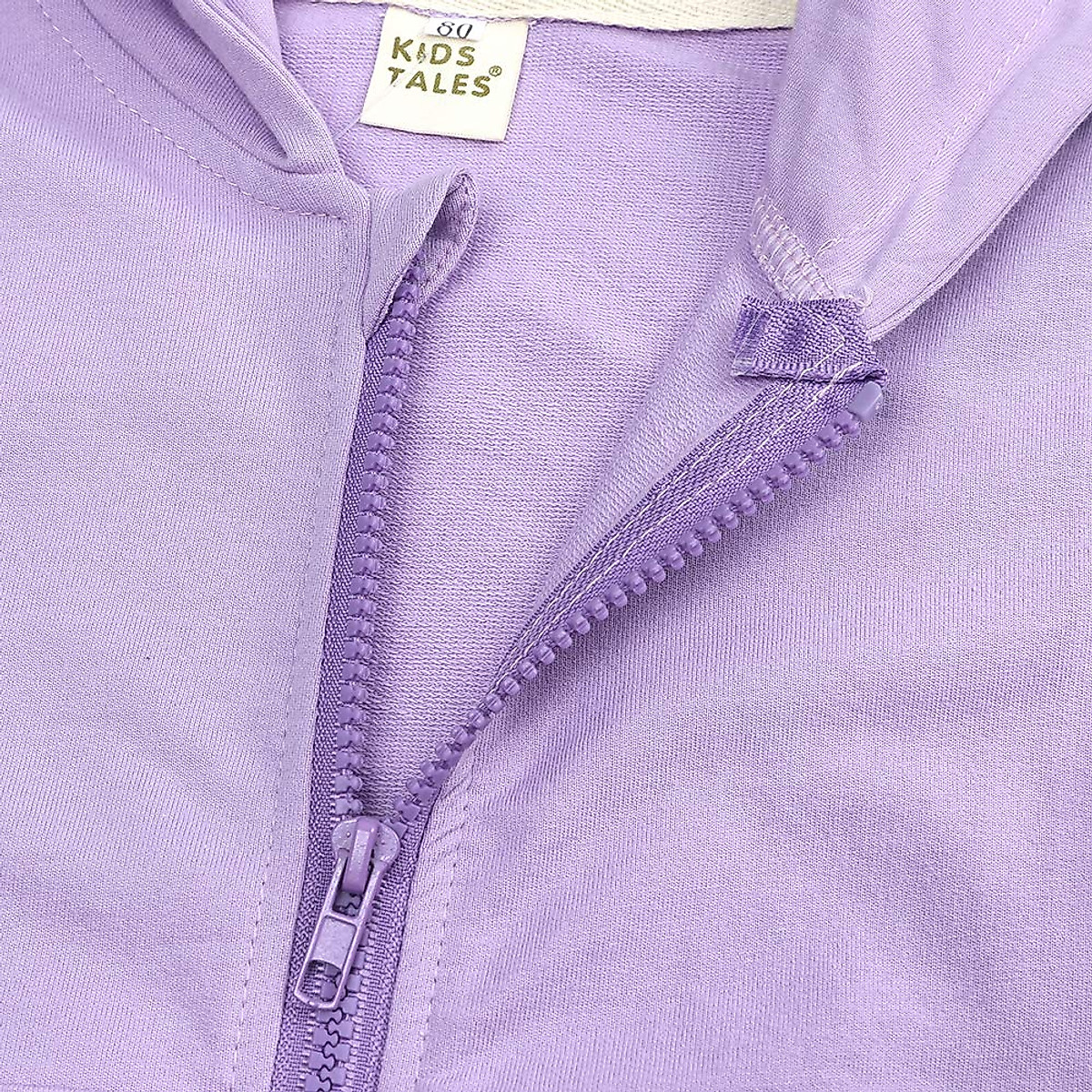 Kids Tales Baby Boys Girls Tracksuit Hooded Bear Ears Sweatsuit Outfit Set Long Sleeve Zipper Jacket + Sweatpants