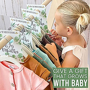 6 Hanger Dividers Baby Closet Size Dividers - Greenery Baby Closet Dividers, Baby Closet Organizer For Nursery Organization, Baby Essentials For Newborn Essentials, Nursery Closet Dividers Girl or Boy