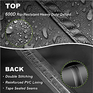 YHINGG Chaise Lounge Chair Cover for KidKraft Wooden Outdoor Double Chaise Lounge 840D Waterproof Patio Furniture Covers