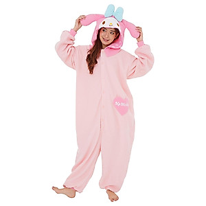SAZAC My Melody Sanrio Kigurumi - Onesie Jumpsuit Halloween Costume (One Size)