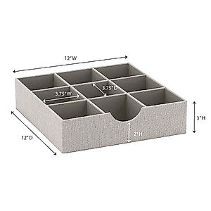 Household Essentials Drawer Organizer Tray 2 Pack, Gray, Silver