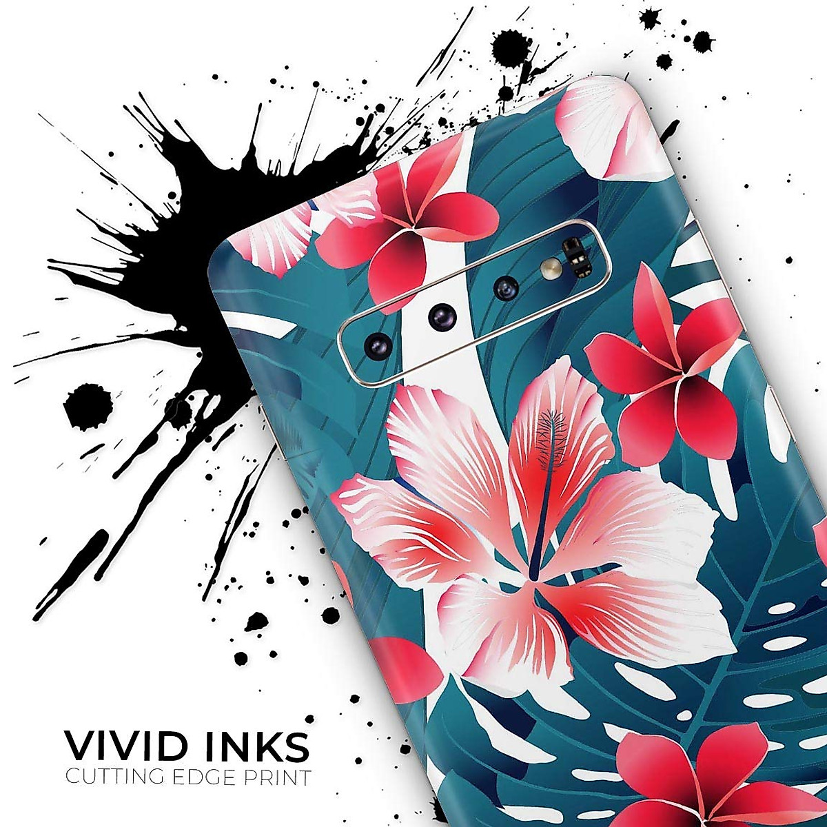 DesignSkinz Tropical Summer Vivid Floral Protective Vinyl Decal Wrap Skin Cover Compatible with The Samsung Galaxy S20 (Screen Trim & Back Glass Skin)