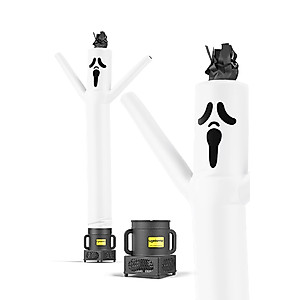 LookOurWay Air Dancers Inflatable Tube Man Set - 7ft Tall Wacky Waving Inflatable Dancing Tube Guy with Weather Resistant Blower- Halloween Themed - Ghost