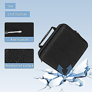 Khanka Hard Travel Case Compatible with DJI Osmo Mobile 6 Smartphone Gimbal Stabilizer, DJI OM Fill Light Phone Clamp, Case Only