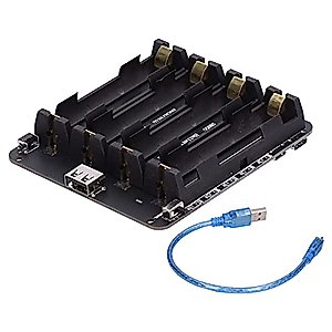 18650 Battery Holder Case , Electrical Testers Battery Testers 4-Channel Micro USB Interface Household Battery Holders 0.5A 5-8V Power Supply Expansion Module for Raspberry Pi