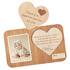 Luiqs Vens Godparents Proposal Gift Picture Frame, Will You Be My Godparents Photo Frames Announcement Gift from Godchild, Wooden God Parents Ideas Baptism Christening Christmas