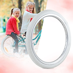 WEEROCK Two Pack 20 Inch 20 * 1.75 White Bicycle Tire,Bike Tyre for 20 Inch MTB, Kid Bike,Child Bicycle, Student Bike, Girl Bicycle, Tricycle.