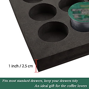 Coffee Pod Holder Compatible with KCup Keurig Pods Coffee Holder Drawer Organizer Tray for Kitchen Office Home Holds 40 Coffee Pods (16.5” X 11”)