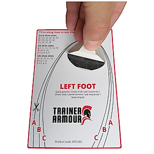 Trainer Armour - Big Toe Hole Preventer, self-Adhesive Patches with a Clever applicator. Shoe Toe Burst Toe Box Blowout Prevention Insert, Toe Hole Area Repair Patch. for Running Shoes and Sneakers.