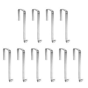 Vantasii 10 Pack Over The Door Metal Hook Hanger to Fit Interior Doors with Thickness from 1.65"