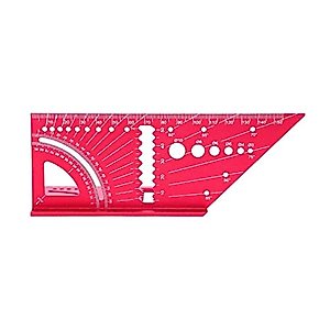 Professional Mitre Ruler with Clear Scale Angle/Drilling Locator Mitre Measuring Gauge Easy Operation Woodworking Measuring Gauge Ruler Line Drawing Device Mitre Measuring Measure Tool