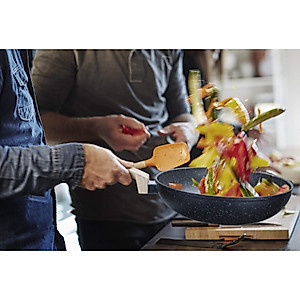 Alluflon Etnea Wood Edition Set of 3 Frying Pans, Aluminium, Black, 20 cm, 24 cm, 28 cm.