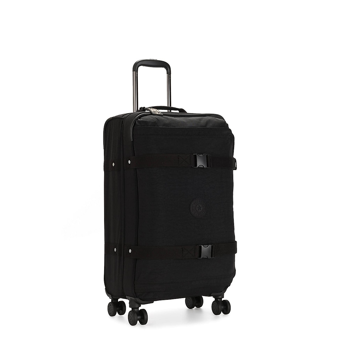 Kipling Spontaneous Softside Spinner Wheel Luggage, Integrated TSA Accepted Lock, Black Noir, Checked-Medium 26,KI6918