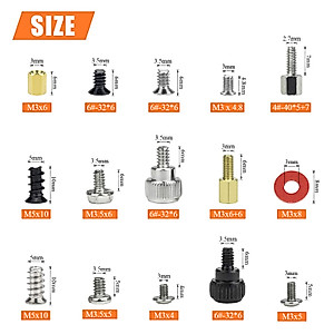 HELIFOUNER 450 Pieces Computer Standoffs Spacer Screws Assortment Kit for Hard Drive Computer Case Motherboard Fan Power Graphics