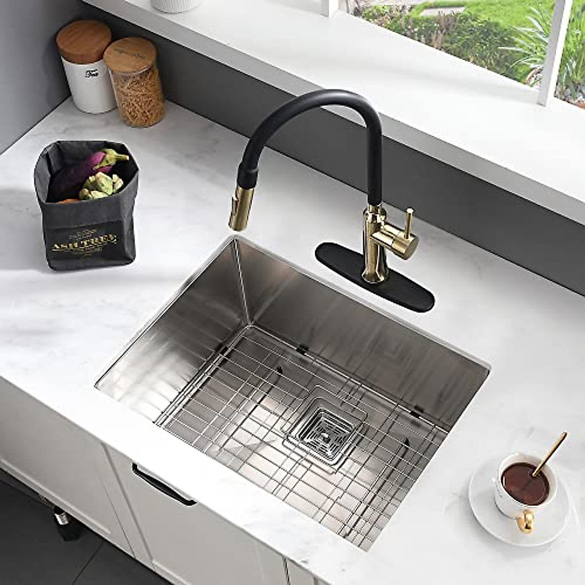 23 Inch Undermount Utility Sink Stainless Steel - Abironl 23×18×12 Undermount Laundry Room Sink 12 Inch Deep Undermount Kitchen Sink 16 Gauge Single Bowl Laundry Sink Outdoor Utility Sink