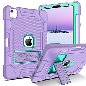 BENTOBEN iPad Air 5/4 Case, 10.9" Tablet Cover with Kickstand, Pencil Holder, Magnetic Closure for Kids, Purple